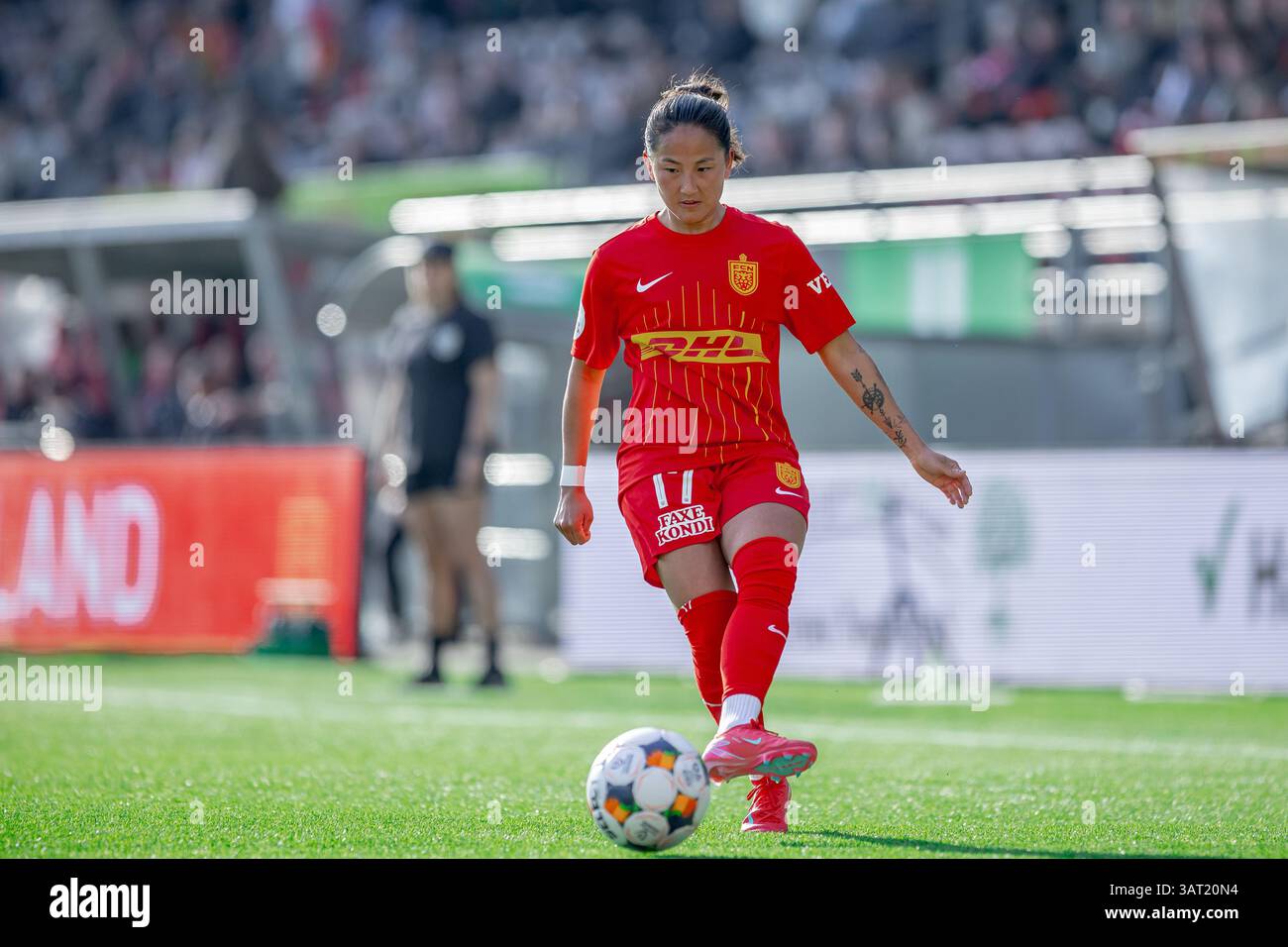 Farum, Denmark. 17th Apr, 2025. Simone Andersen (17) of FC ...