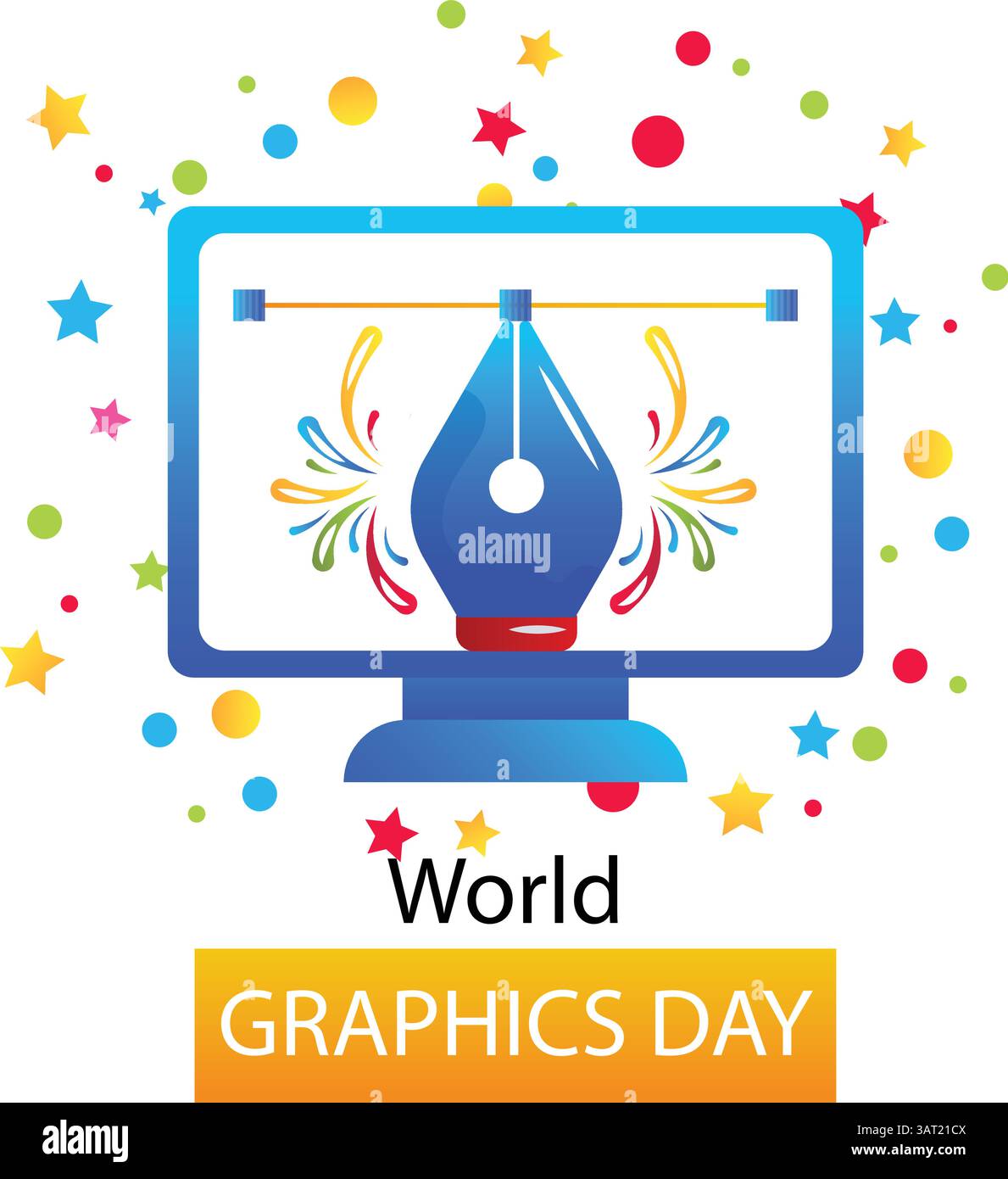 World Graphic Design Day Celebration Vector Illustration Stock Vector ...