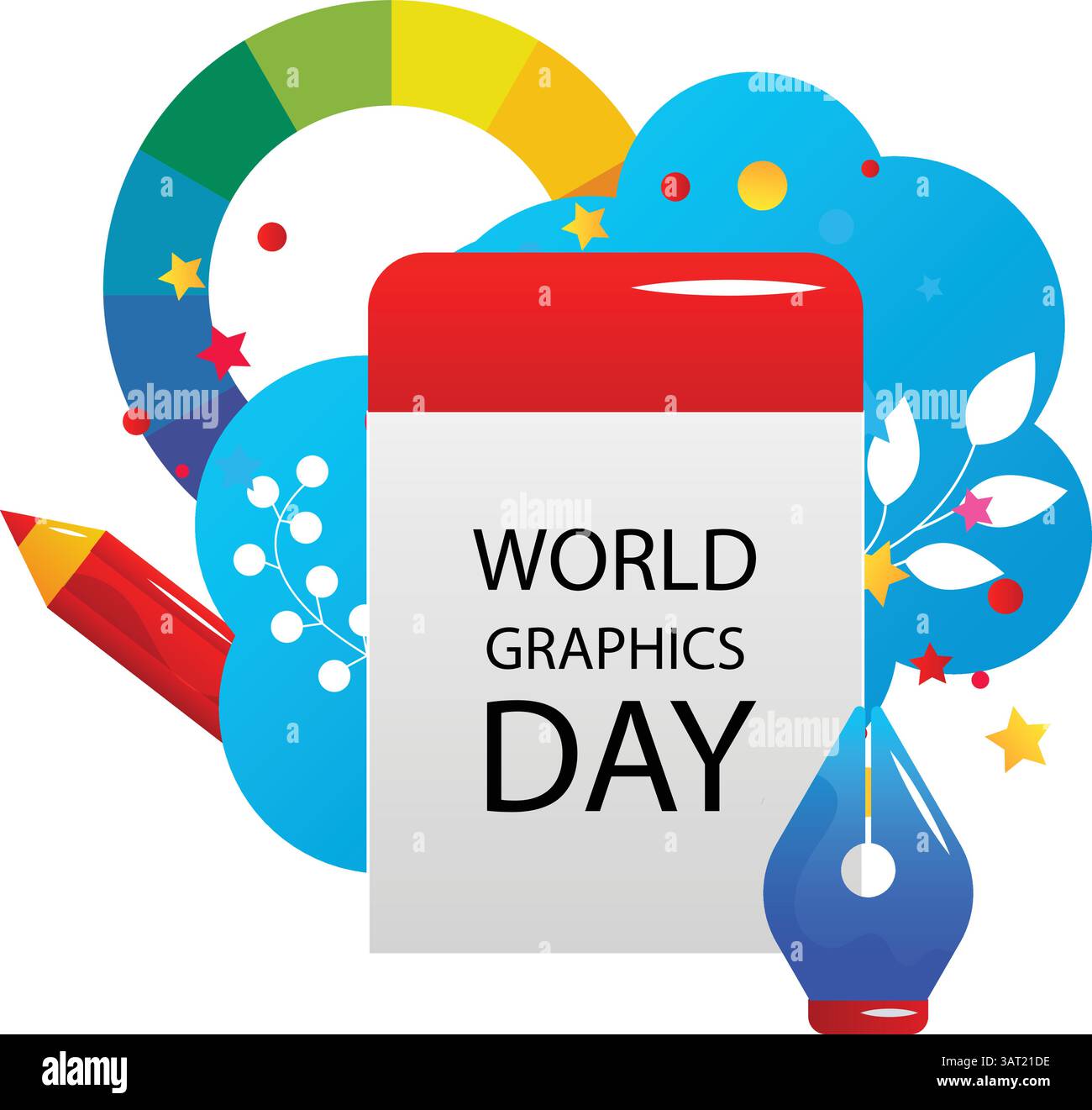 World Graphic Design Day Celebration Vector Illustration Stock Vector ...