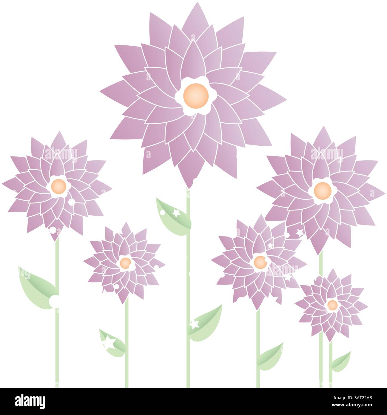 Spring Flower Vector Cartoon Illustration on the White Background Stock ...
