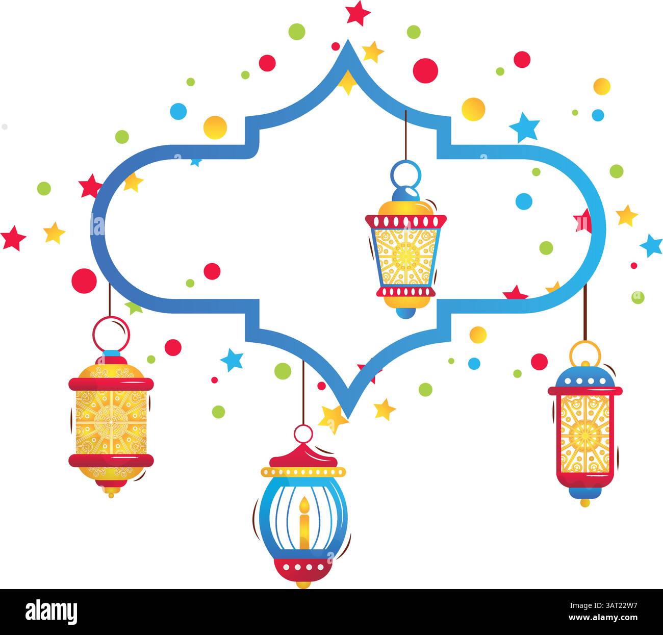 Arabic Lanterns Traditional Islamic Decoration Vector Illustration ...