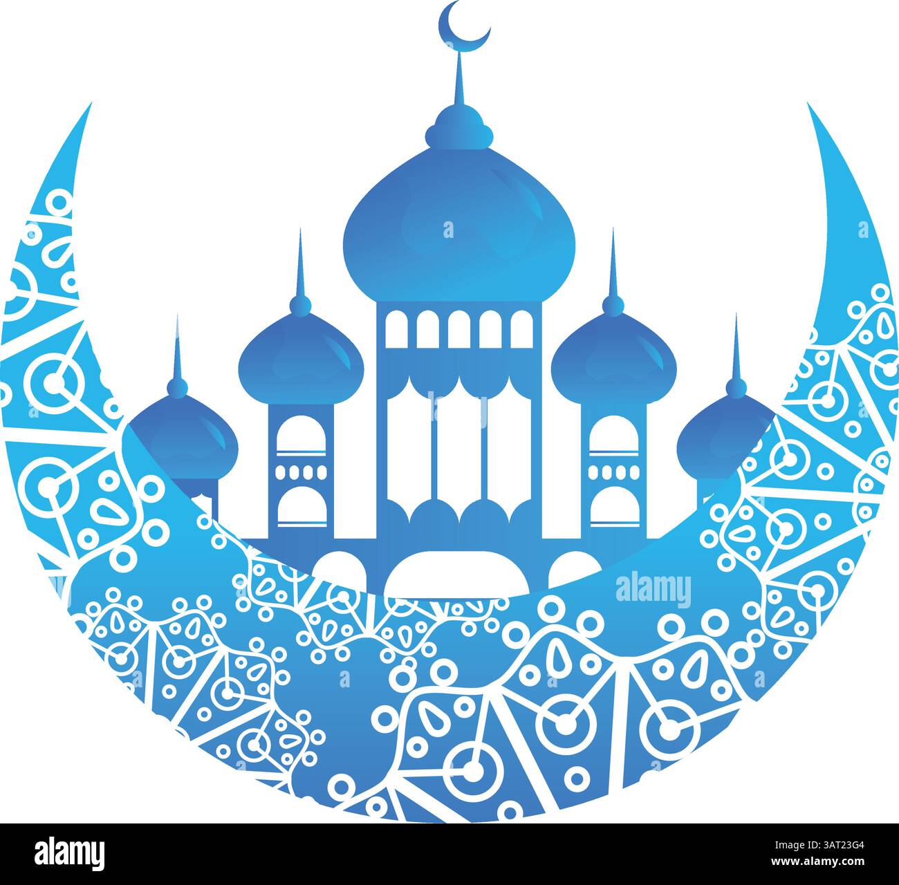 Muslim Mosque Islamic Architecture Vector Illustration Stock Vector ...