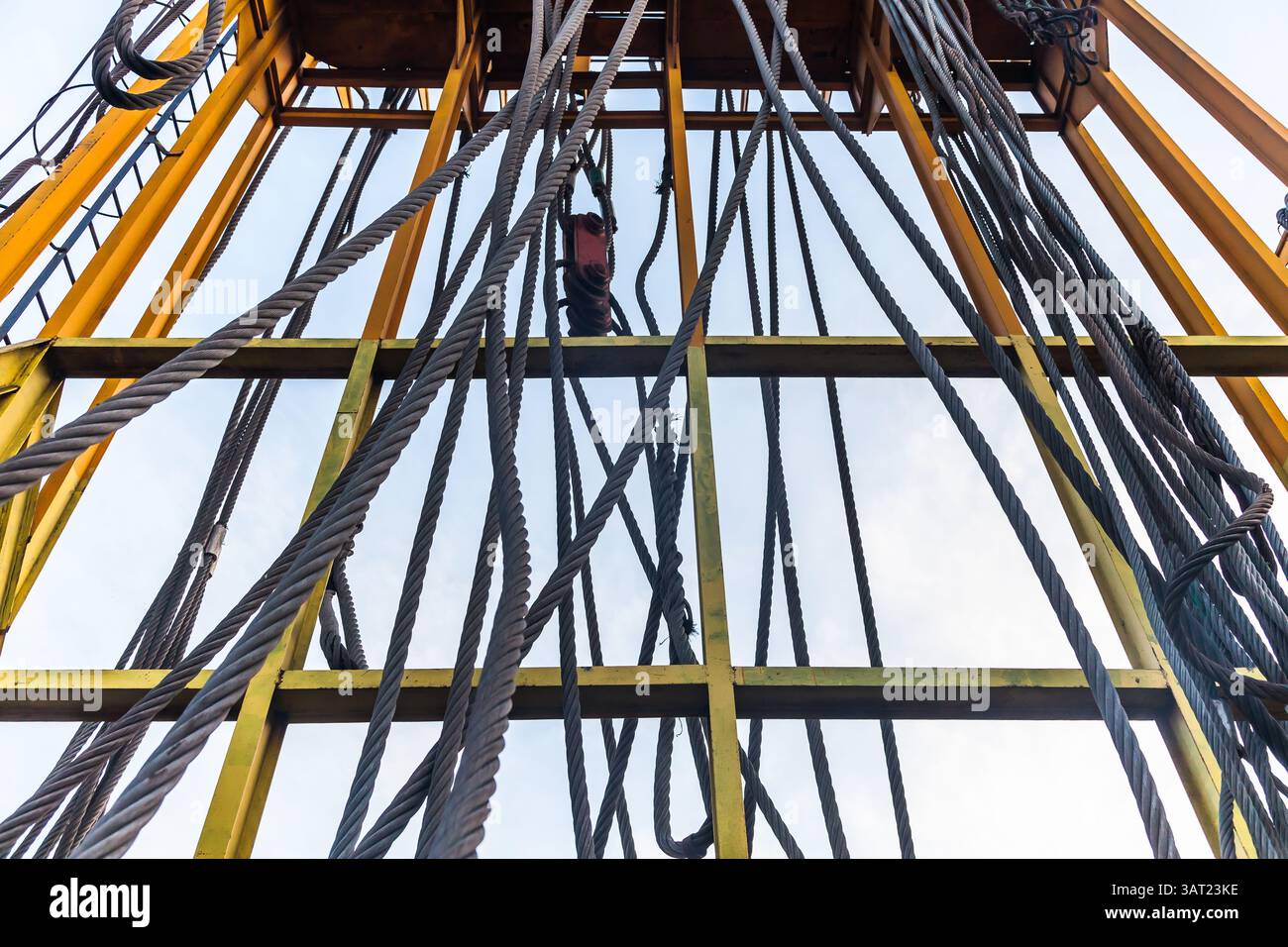Steel cables hang from hi-res stock photography and images - Alamy
