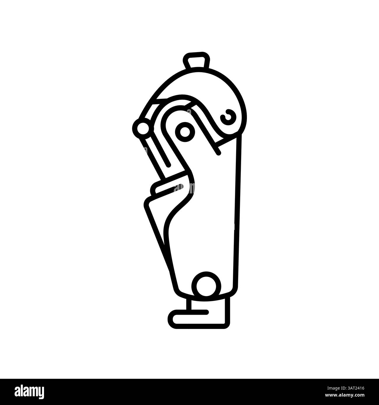 pneumatic prosthesis black line icon for digital and print projects ...