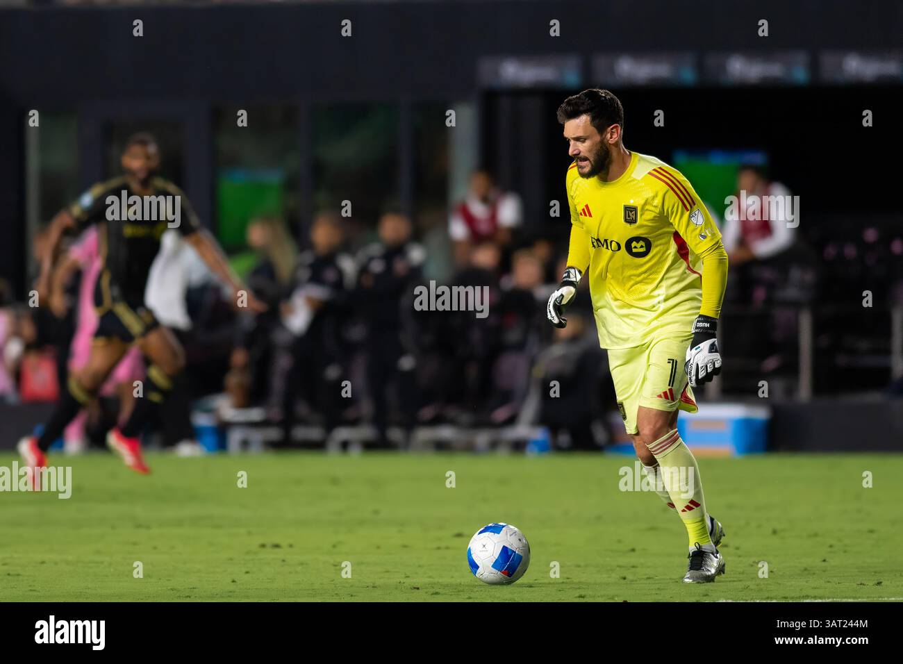 April 9th 2025. LAFC goalkeeper Hugo Lloris (1) dribbling the ball ...