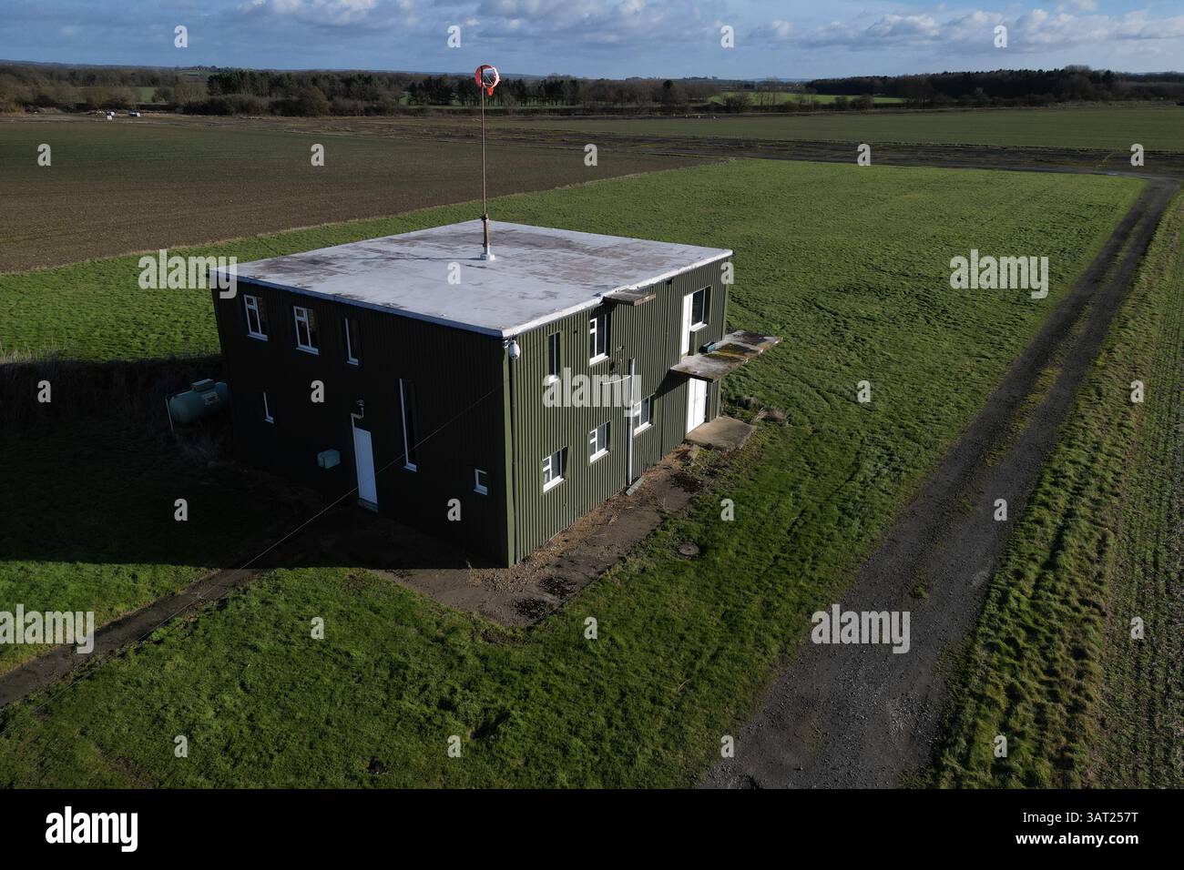 aerial view of RAF Wombleton control tower north Yorkshire,World war ...