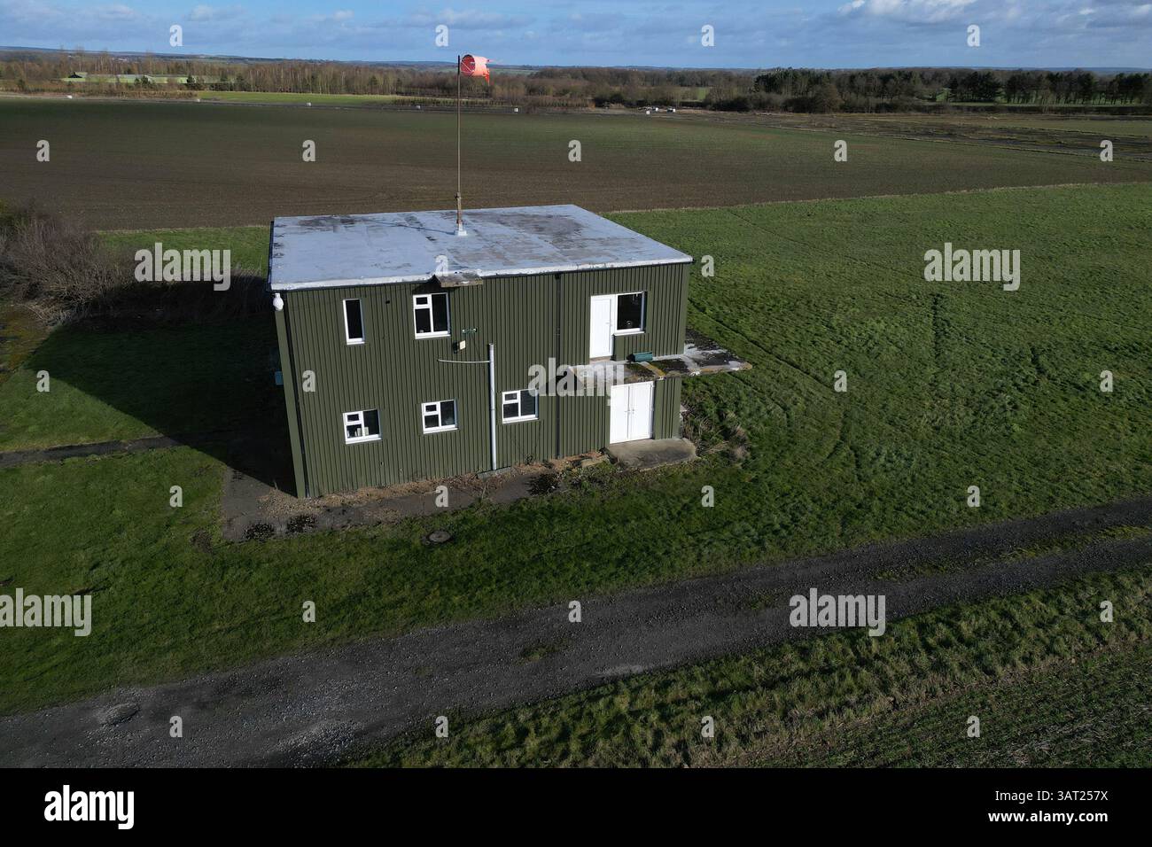 aerial view of RAF Wombleton control tower north Yorkshire,World war ...