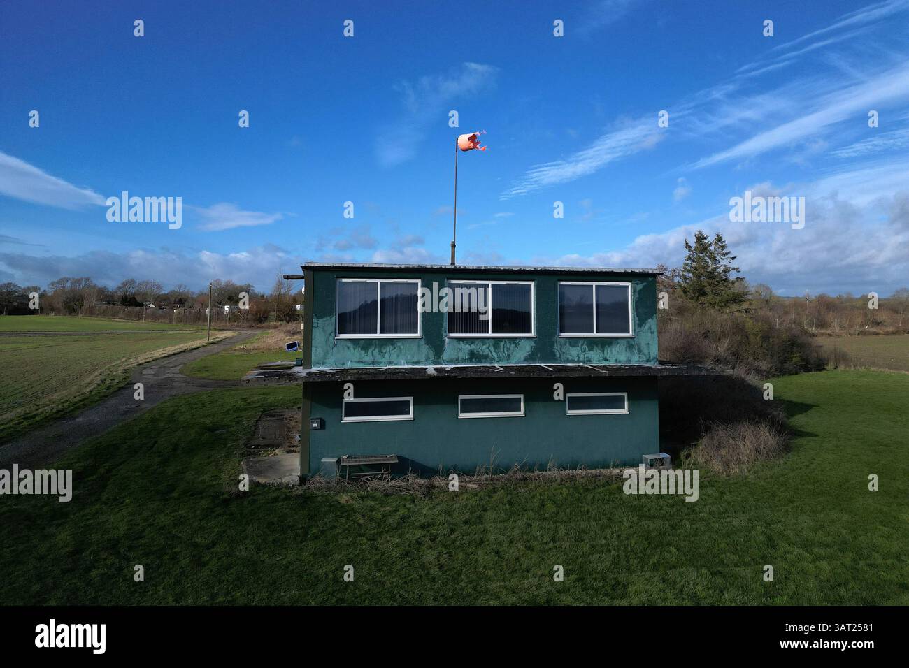 aerial view of RAF Wombleton control tower north Yorkshire,World war ...