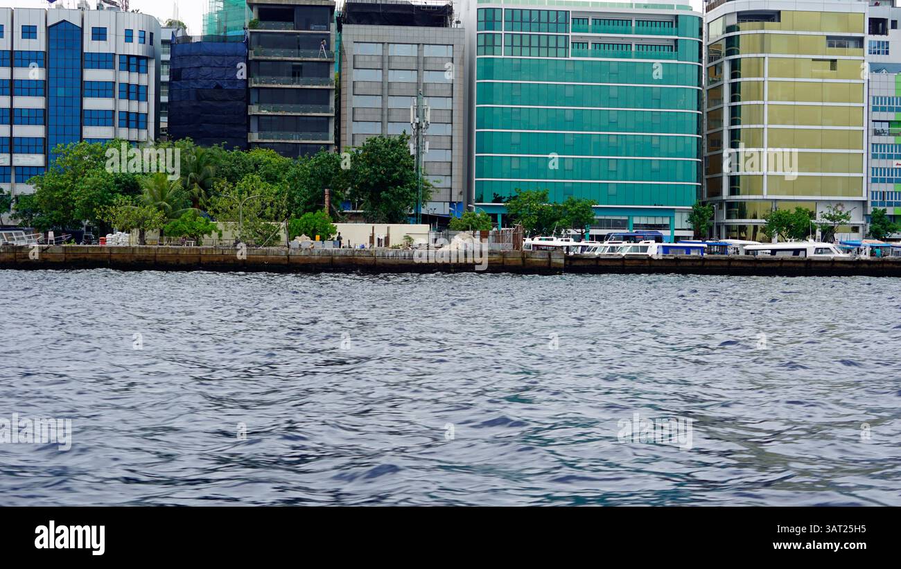 male harbor on the capitol island of the maldives Stock Photo - Alamy