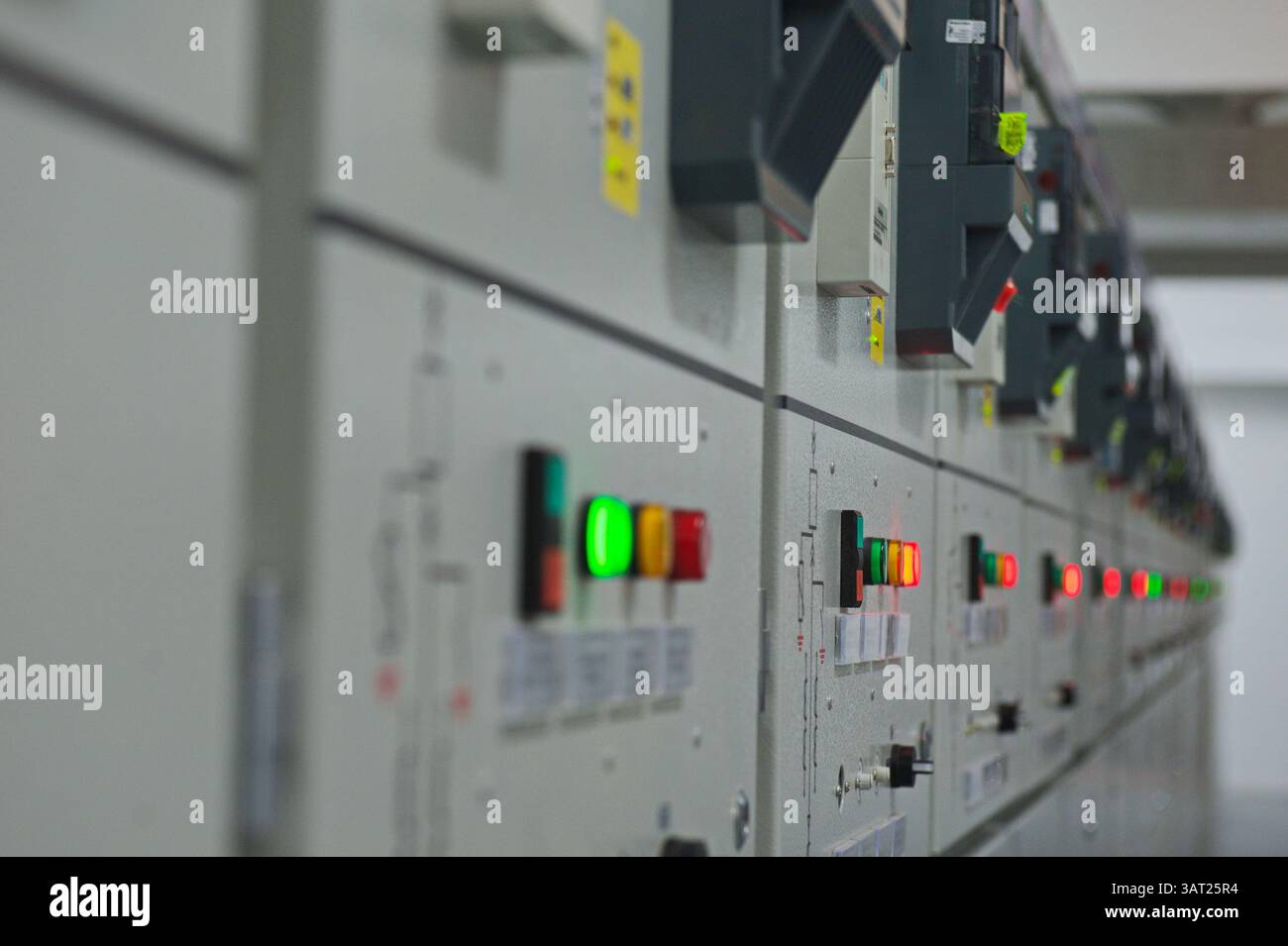Different sensors in the power plant control center Stock Photo - Alamy