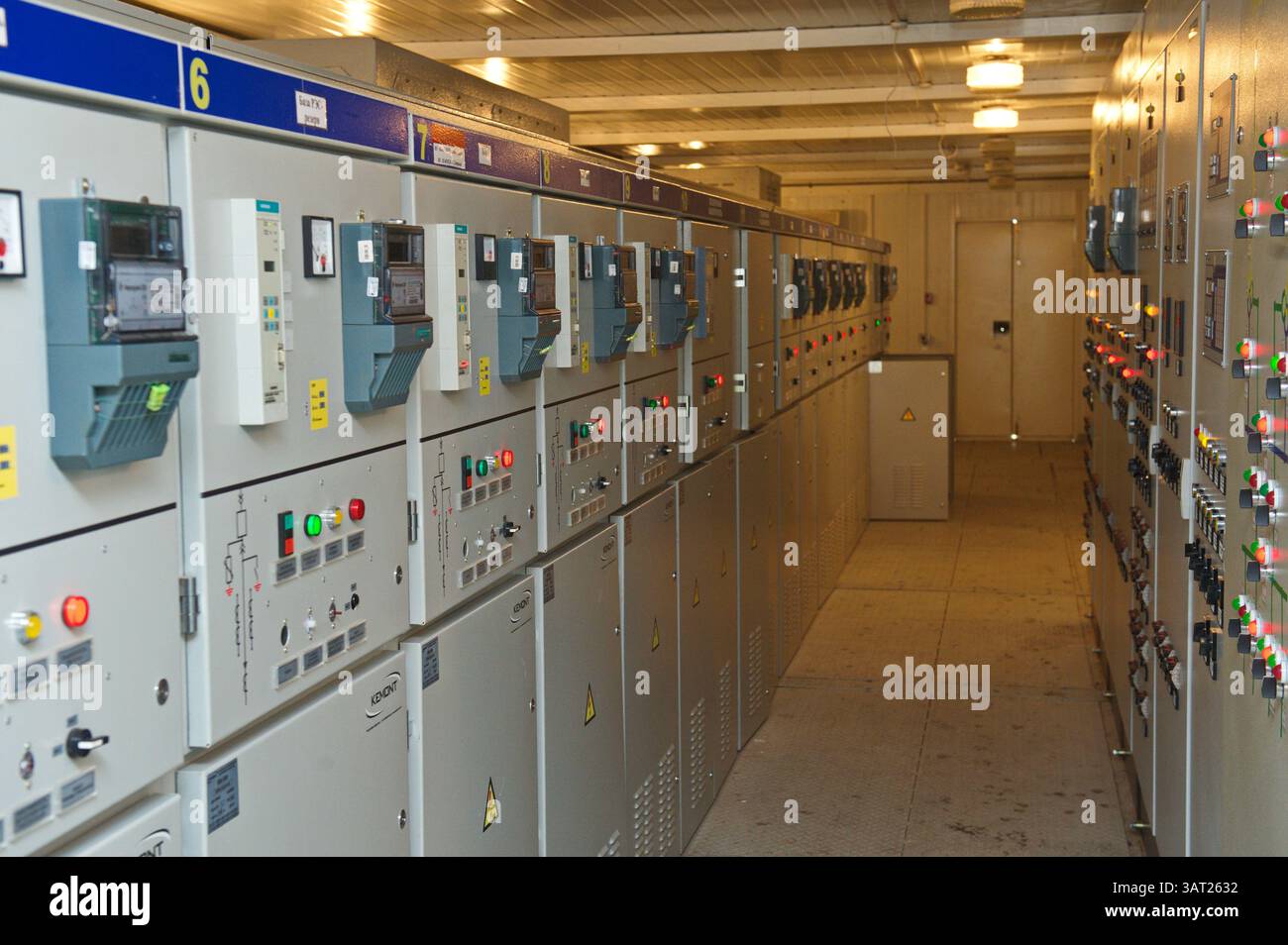 Different sensors in the power plant control center Stock Photo - Alamy