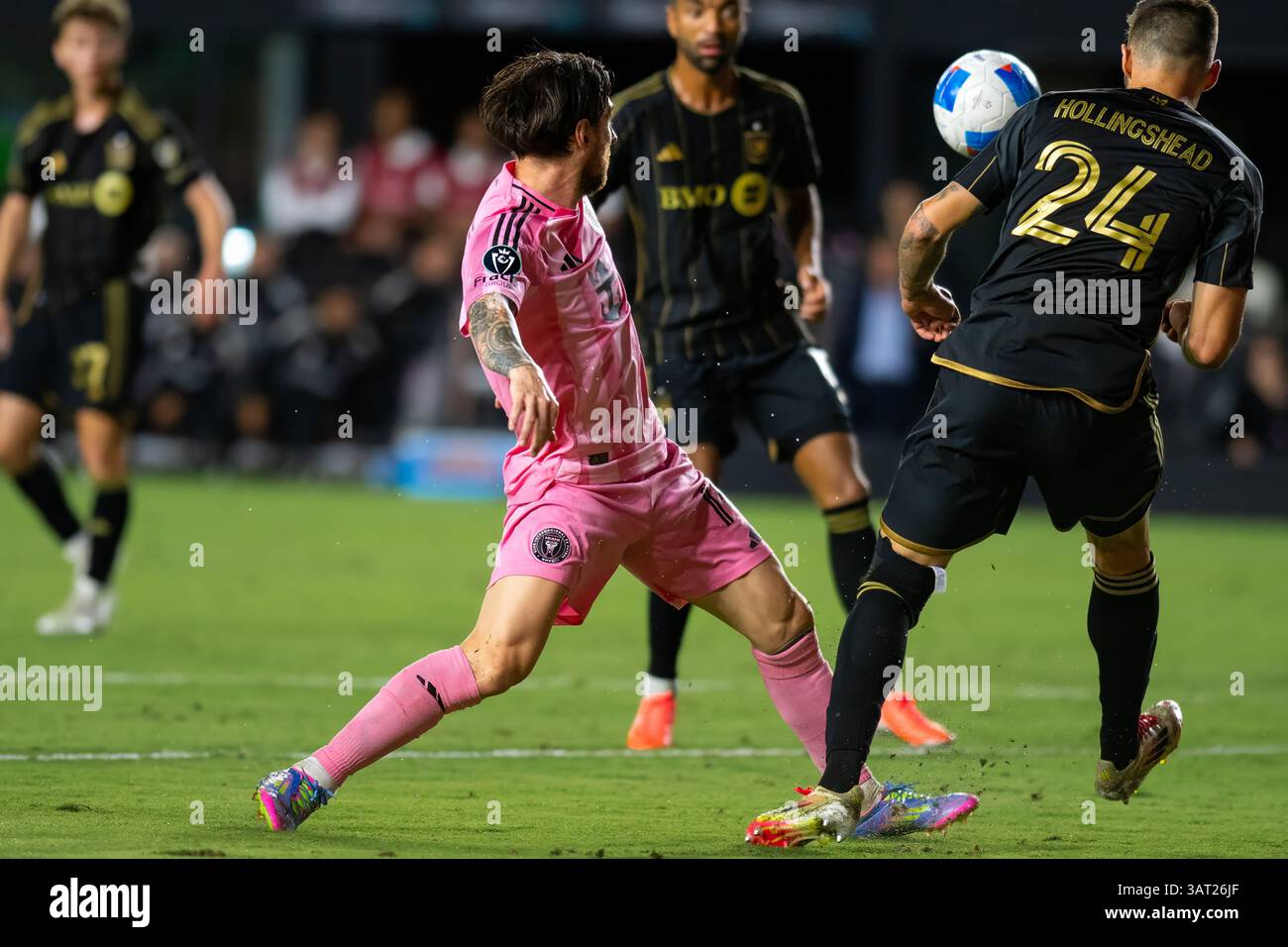 April 9th 2025. Inter Miami's captain and leader Lionel Messi dribbles ...