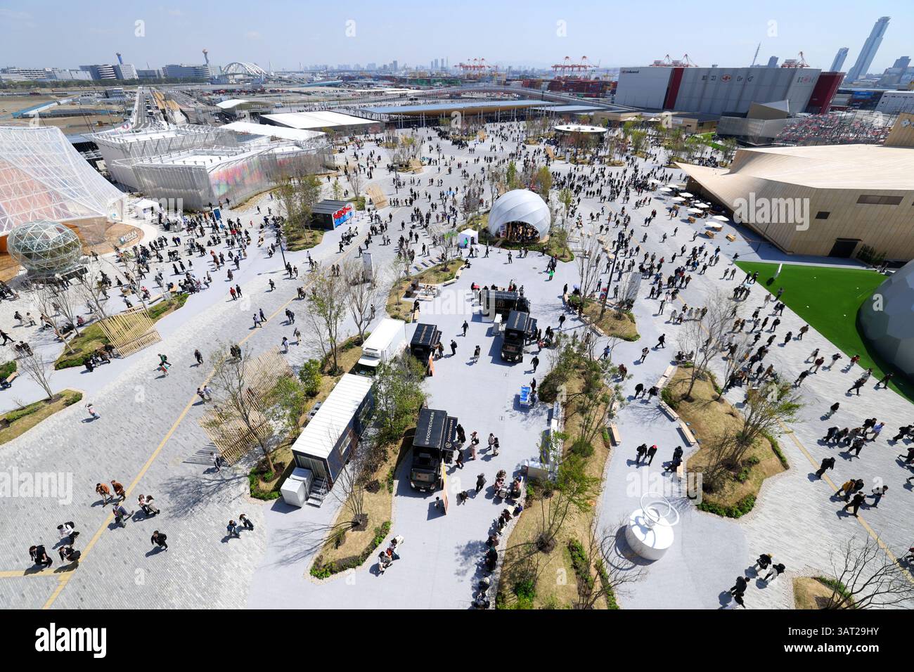 A picture shows the East Gate area at the Expo 2025 in Osaka, Japan ...