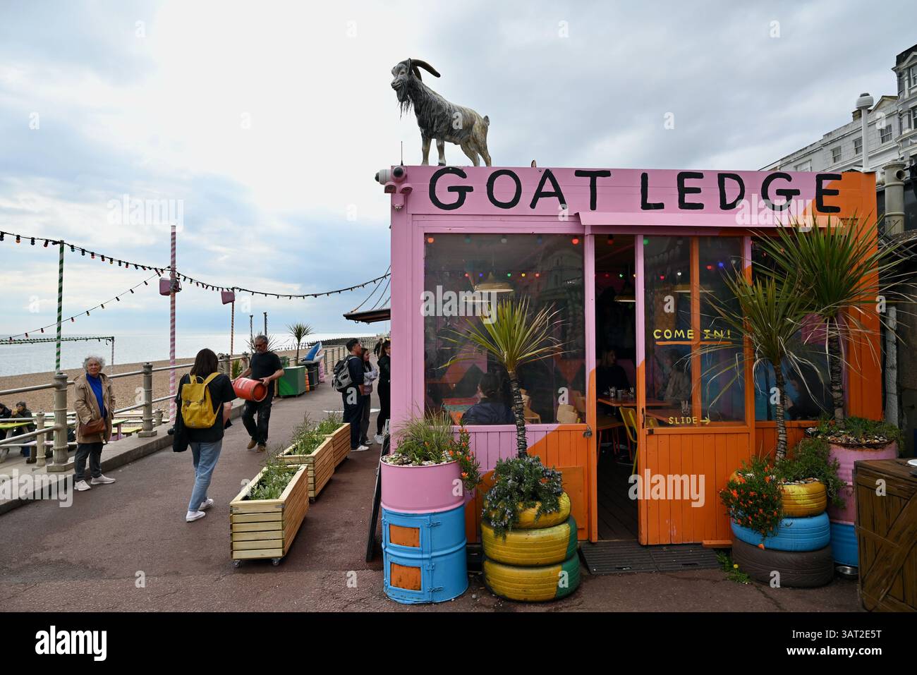 goat ledge cafe on the sea front at st leonards hastings england Stock ...