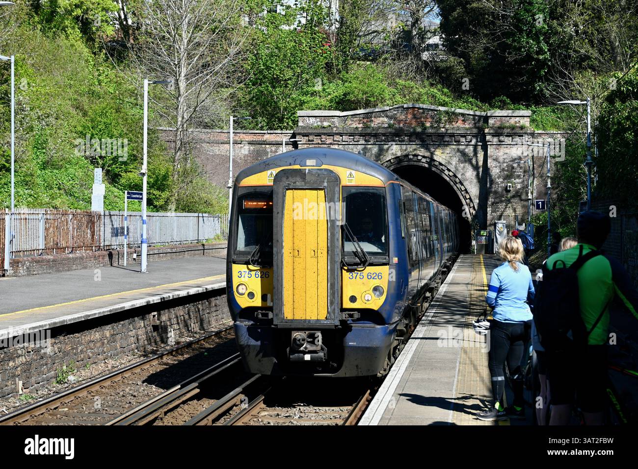 passengers waiting for train at st leonards warrior square station in ...