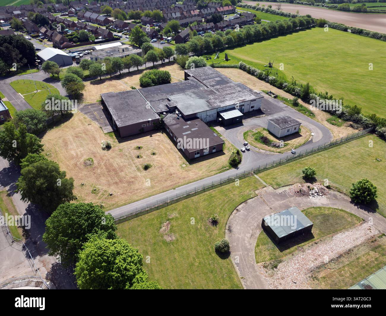 aerial view of WW2 Military Architecture, Former RAF Binbrook WW2 ...