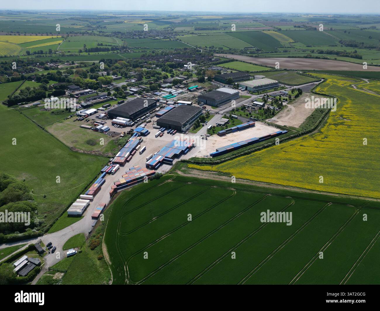 aerial view of WW2 Military Architecture, Former RAF Binbrook WW2 ...