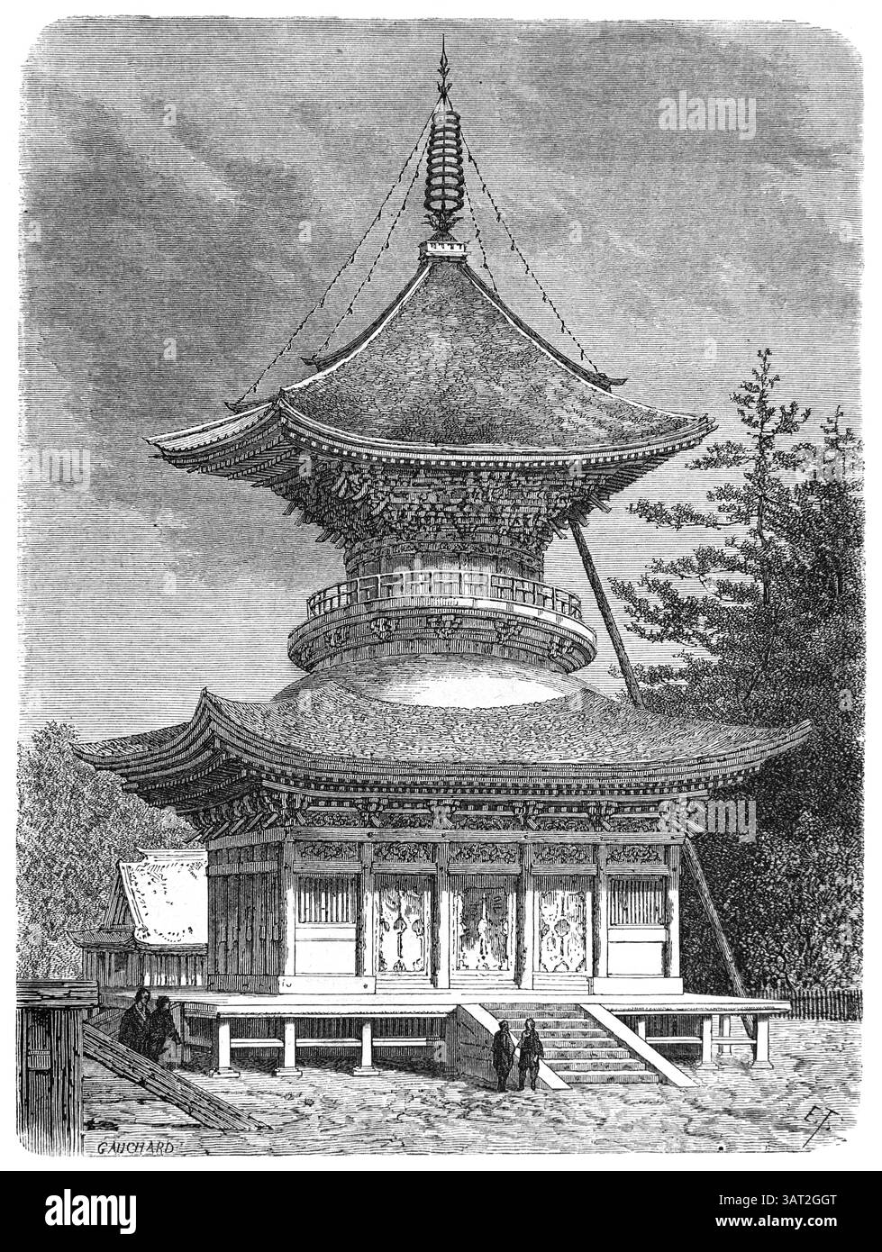 Buddhist Pagoda at Tsurugaoka Hachiman Shinto Shrine, aka Hachiman ...