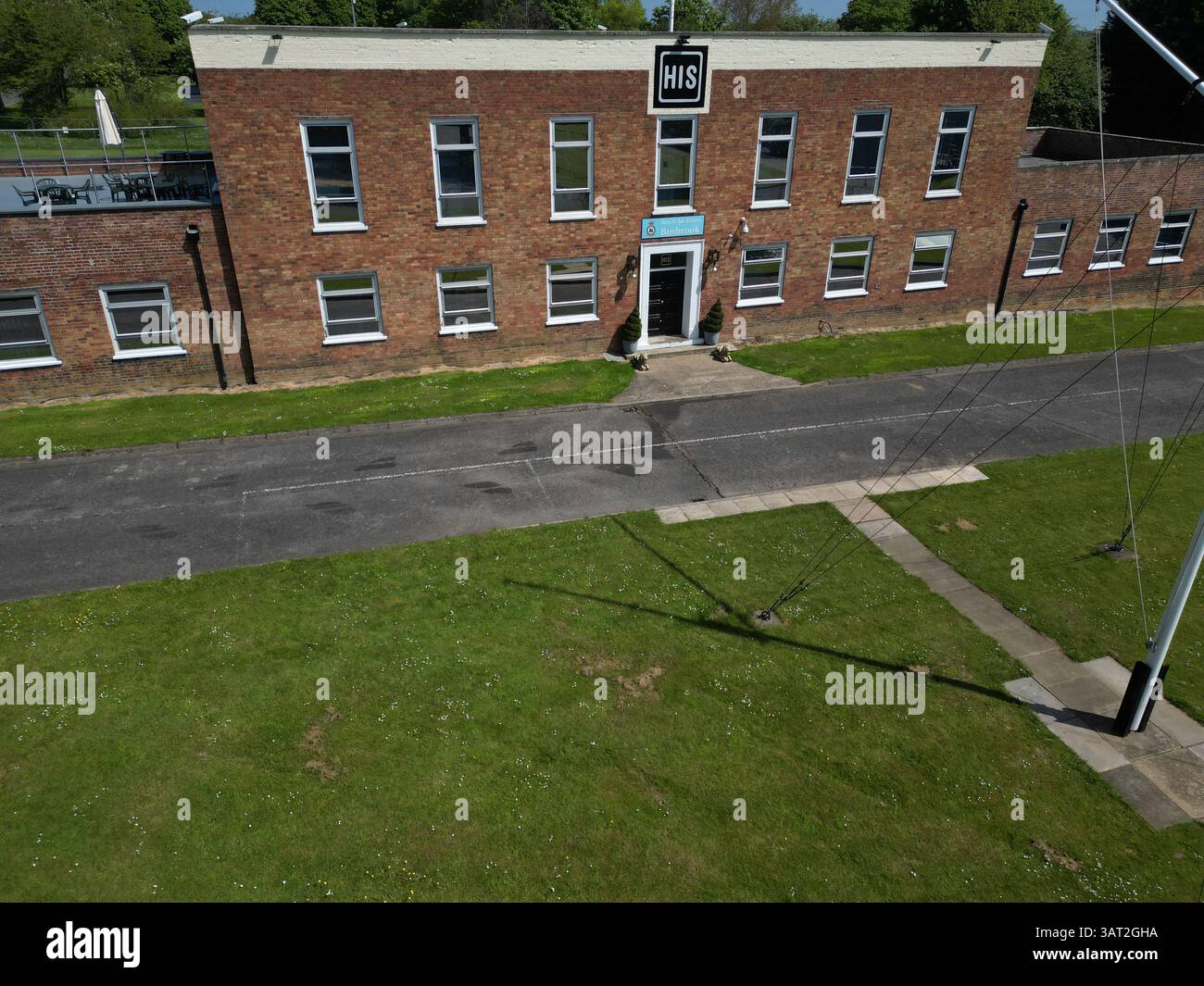 aerial view of WW2 Military Architecture, station headquarters Former ...