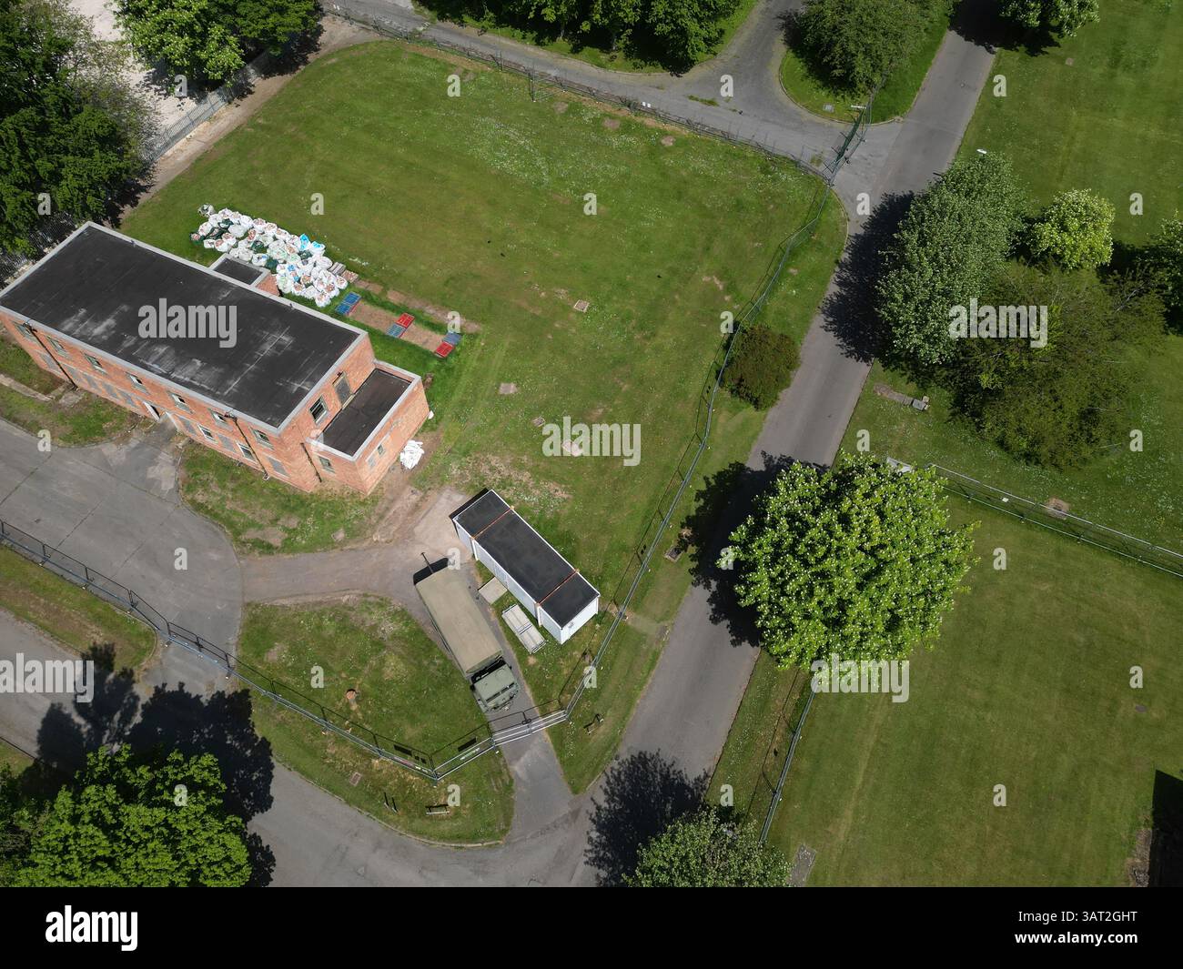 aerial view of WW2 Military Architecture, Former RAF Binbrook WW2 ...