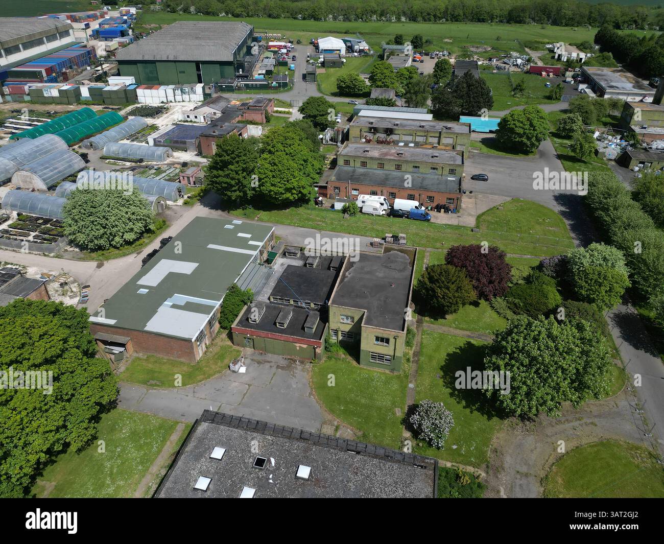 aerial view of WW2 Military Architecture, Former RAF Binbrook WW2 ...