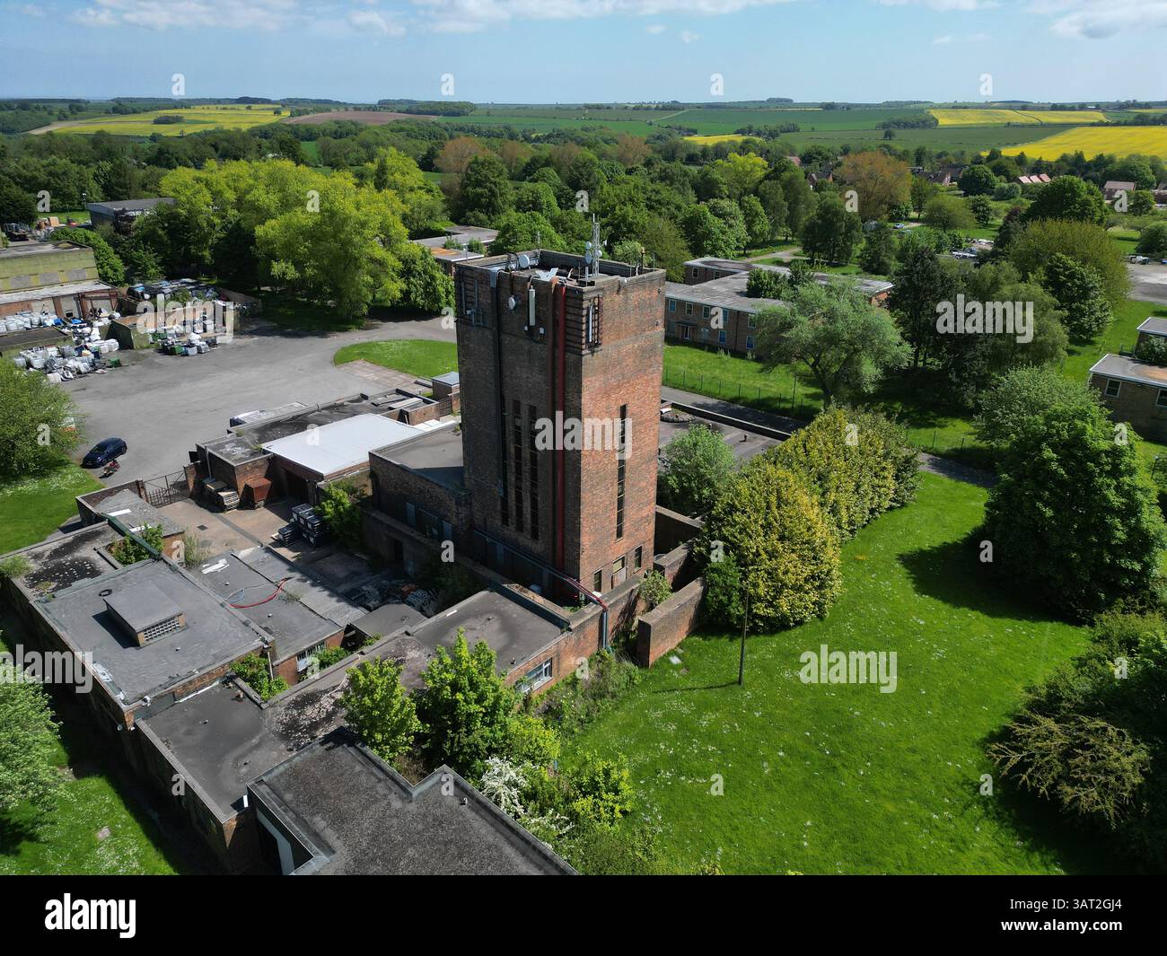 aerial view of WW2 Military Architecture, Former RAF Binbrook WW2 ...