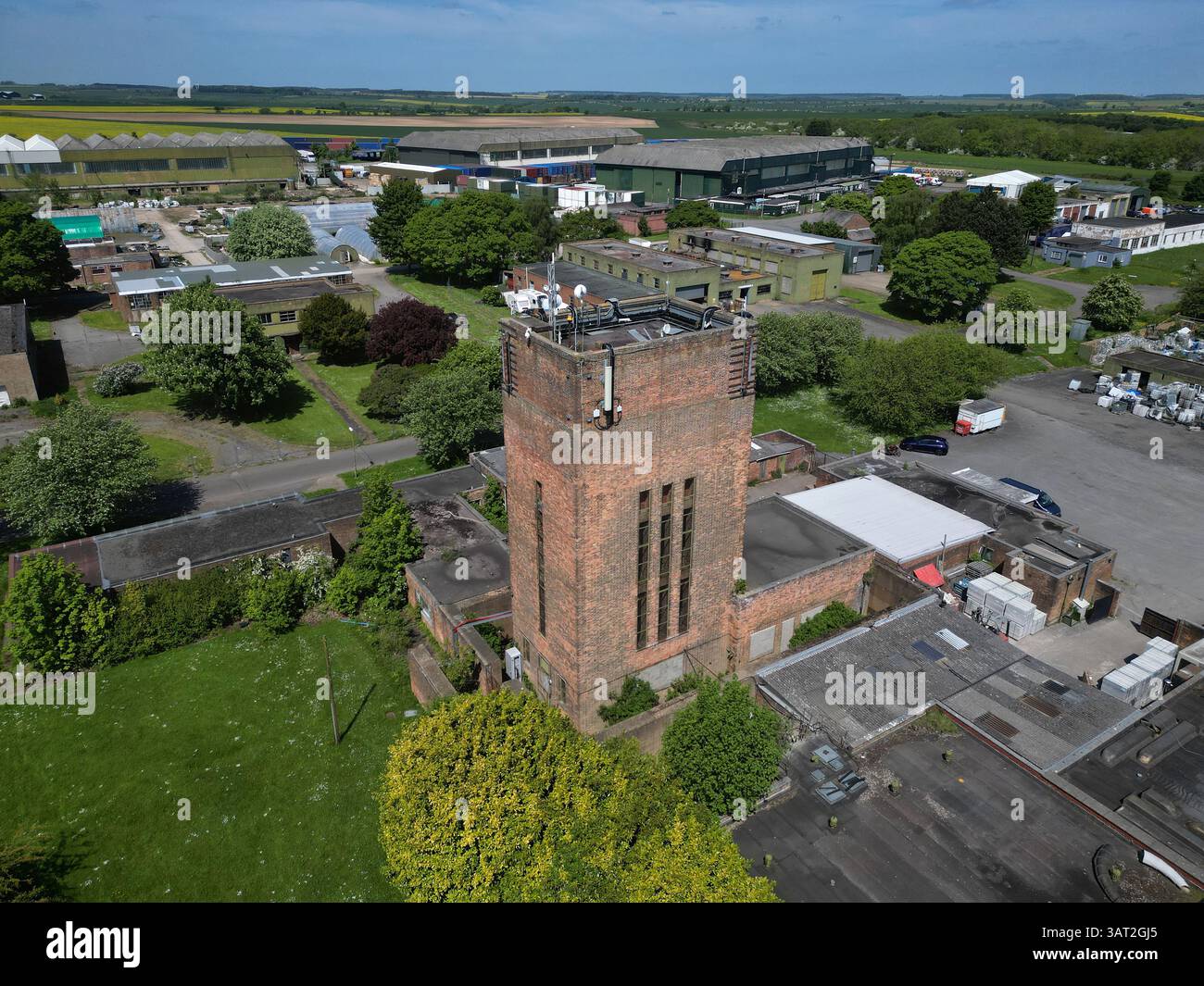 aerial view of WW2 Military Architecture, Former RAF Binbrook WW2 ...