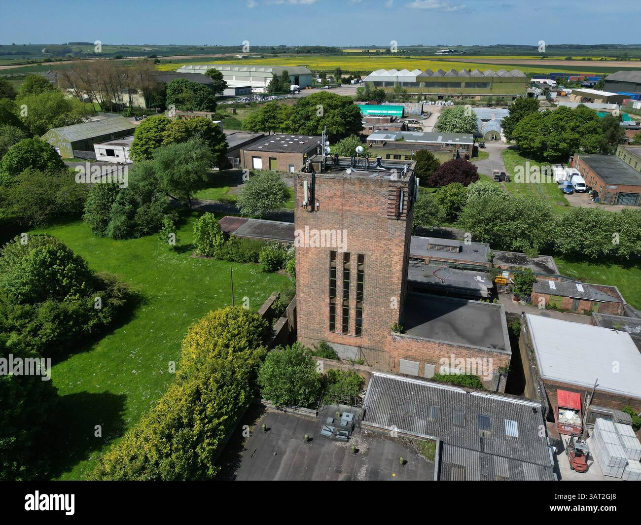 aerial view of WW2 Military Architecture, Former RAF Binbrook WW2 ...