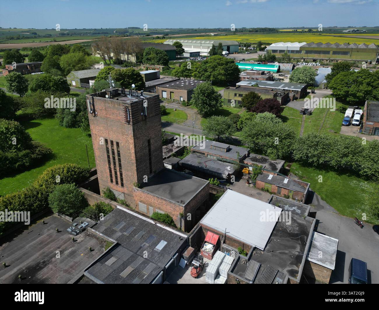 aerial view of WW2 Military Architecture, Former RAF Binbrook WW2 ...