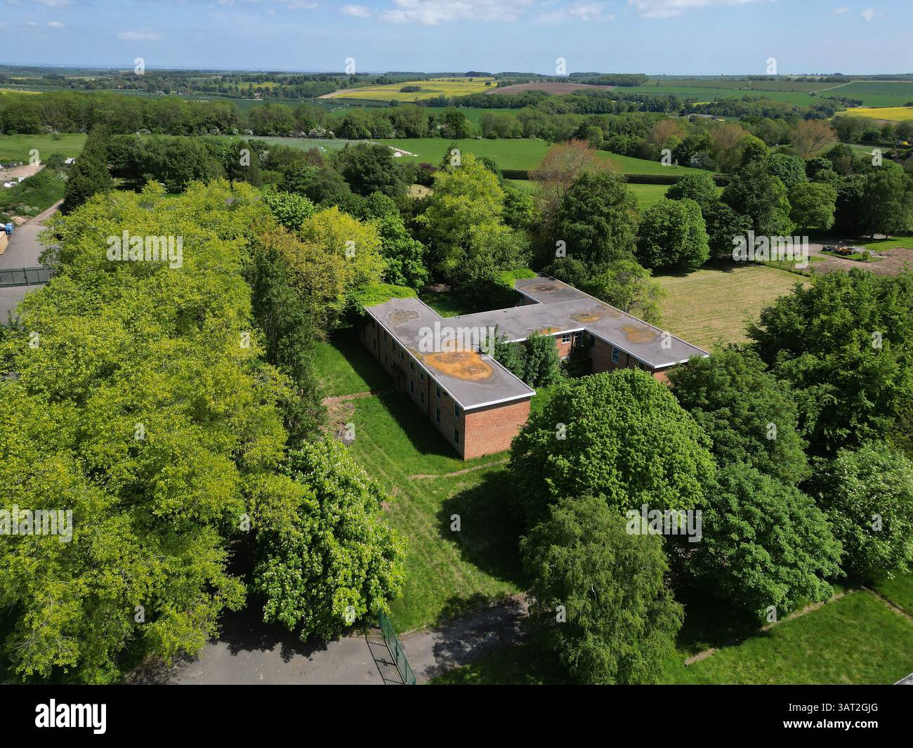 aerial view of WW2 Military Architecture, H block accomidation Former ...