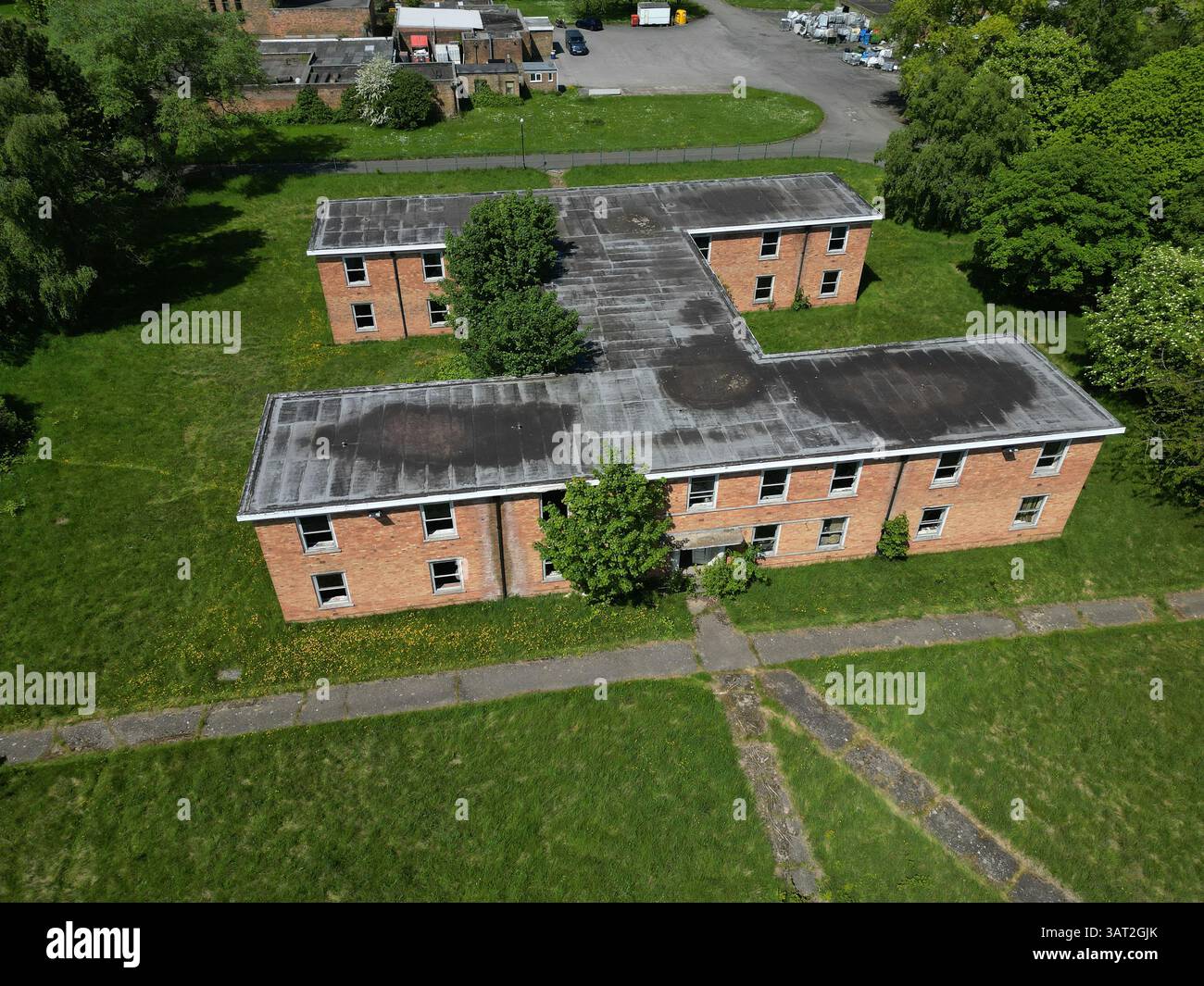 aerial view of WW2 Military Architecture, H block accomidation Former ...