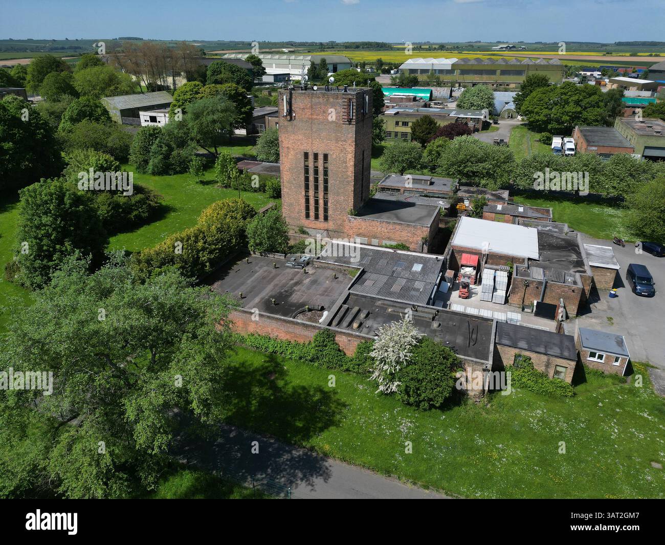 aerial view of WW2 Military Architecture, Former RAF Binbrook WW2 ...