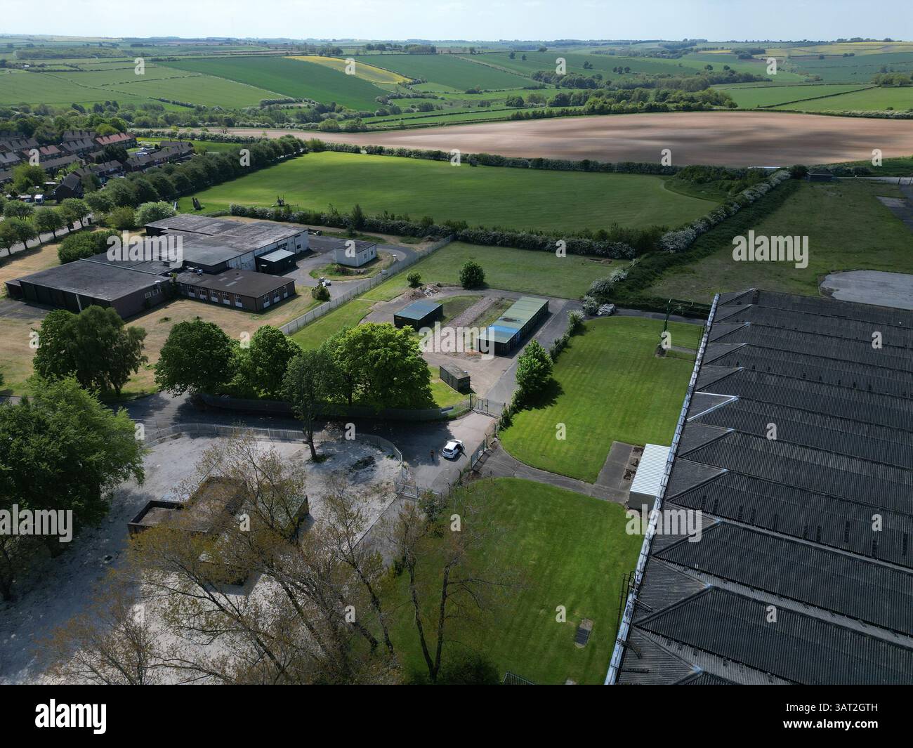 aerial view of WW2 Military Architecture, Former RAF Binbrook WW2 ...