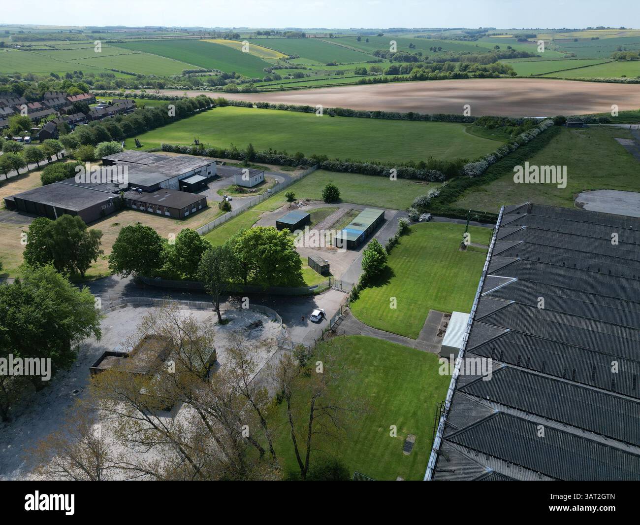 aerial view of WW2 Military Architecture, Former RAF Binbrook WW2 ...