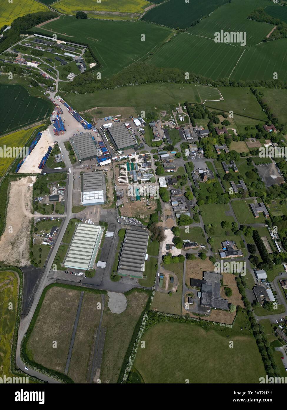 aerial view of WW2 Military Architecture, Former RAF Binbrook WW2 ...