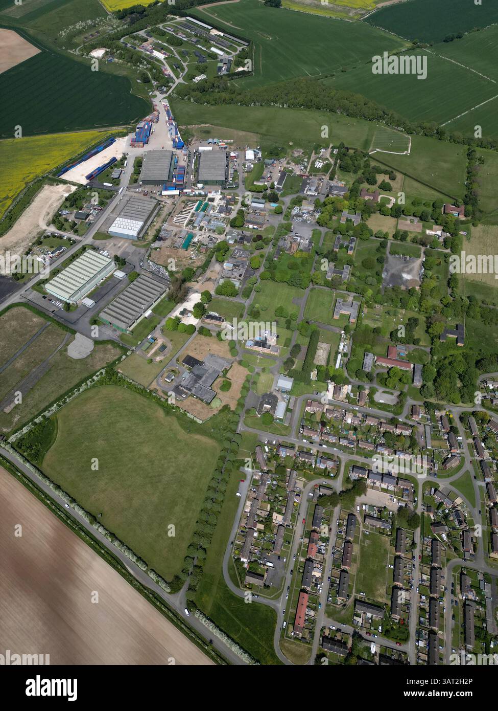 aerial view of WW2 Military Architecture, Former RAF Binbrook WW2 ...