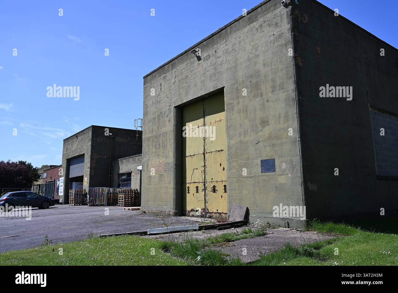 aerial view of WW2 Military Architecture, Former RAF Binbrook WW2 ...