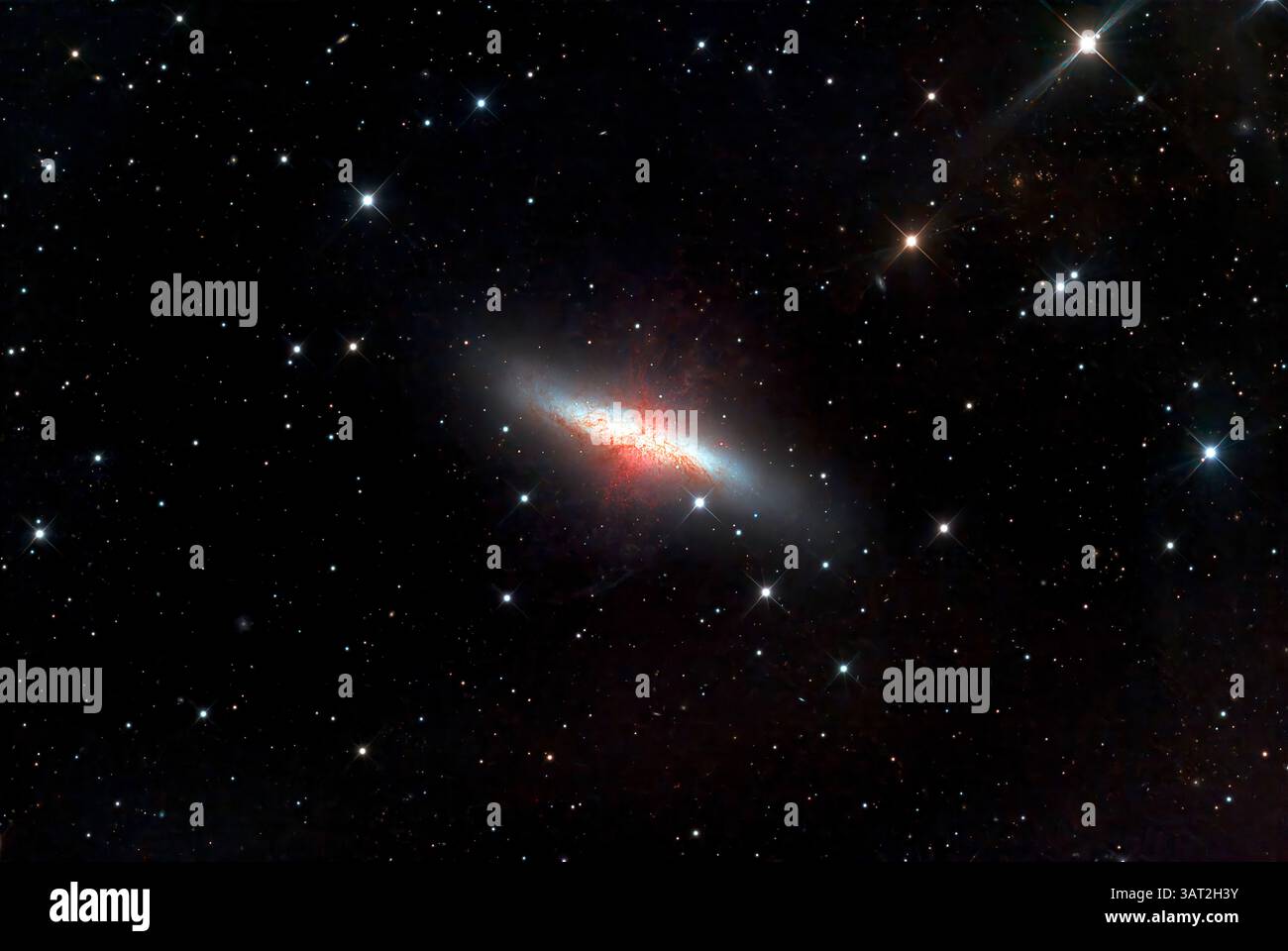 The starburst galaxy Messier 82 (commonly known as "the Cigar Galaxy") in constellation Ursa ...