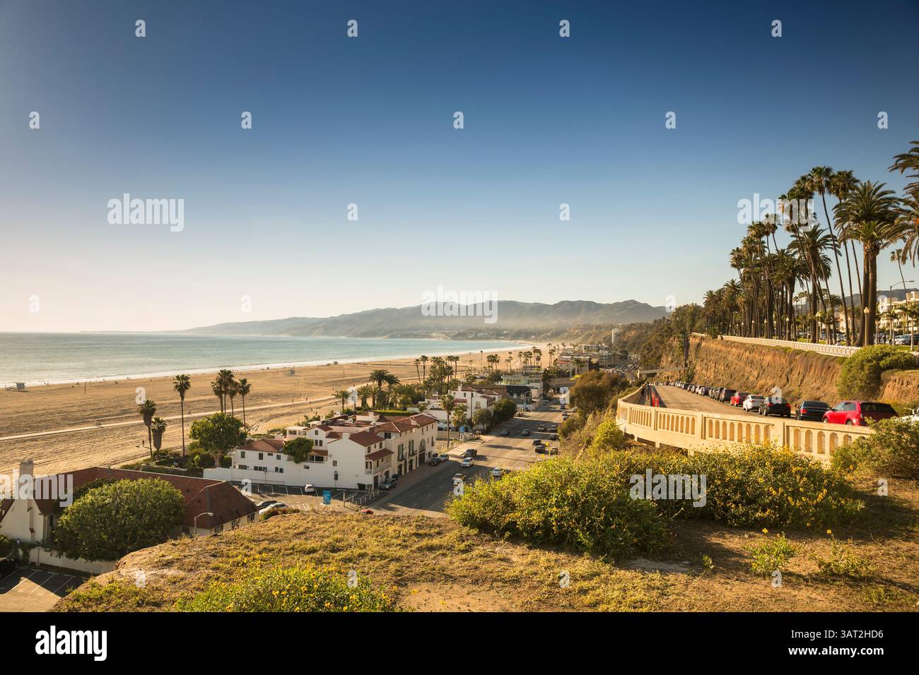 View from Santa Monica Boulevard by Palisades Park Los Angeles Stock ...