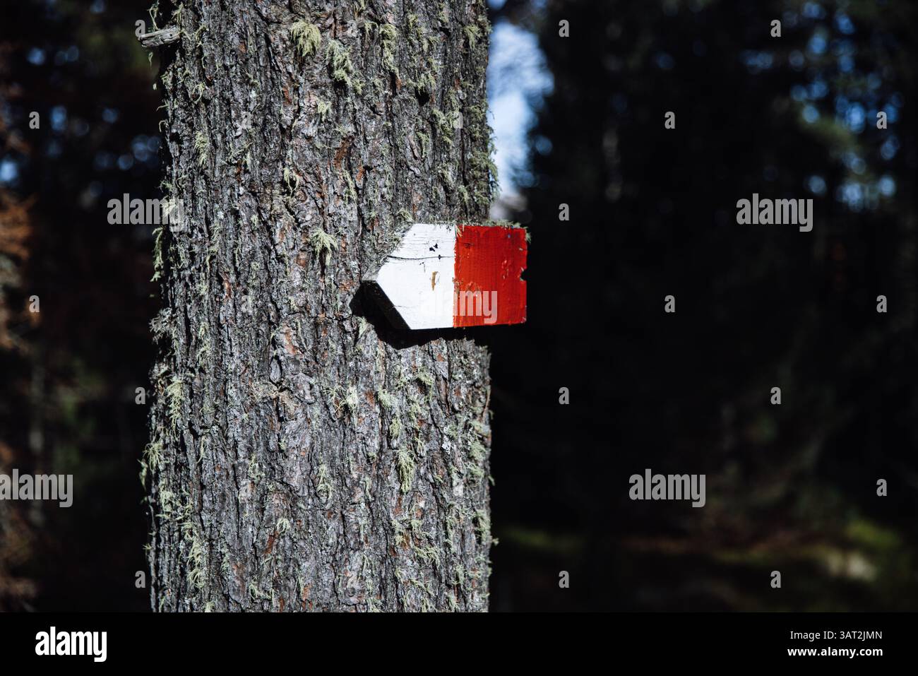 Red white trail marker hi-res stock photography and images - Alamy