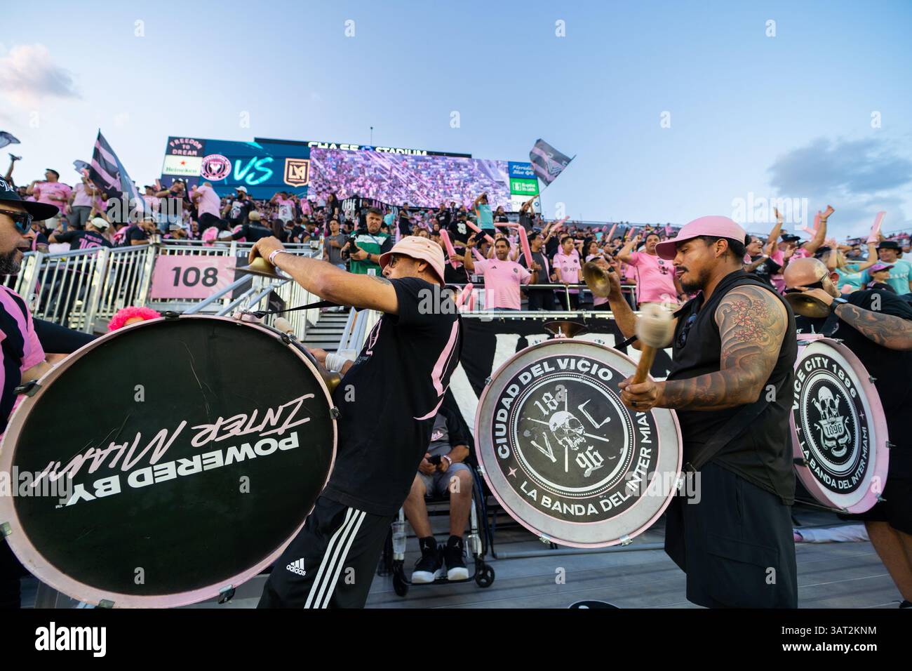April 9th 2025. Fans of Inter Miami CF energize the stands with drums ...