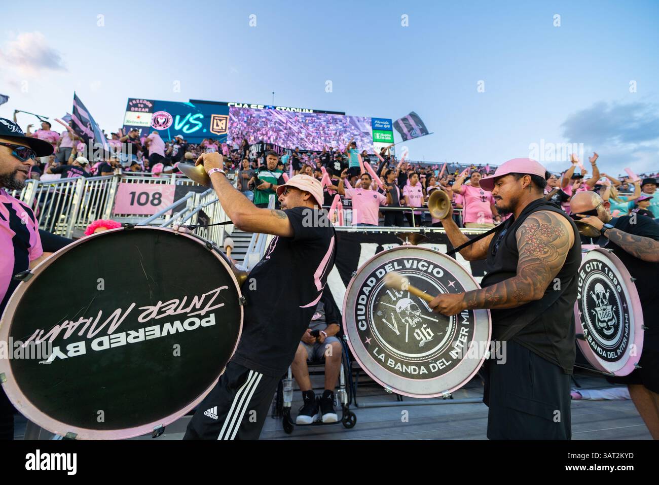 April 9th 2025. Fans of Inter Miami CF energize the stands with drums ...