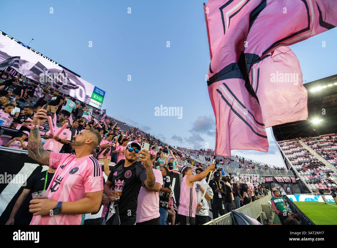 April 9th 2025. Fans of Inter Miami CF energize the stands with drums ...