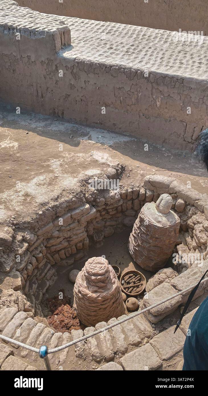 Exploring ancient tombs and artifacts at huaca pucllana, lima, peru ...