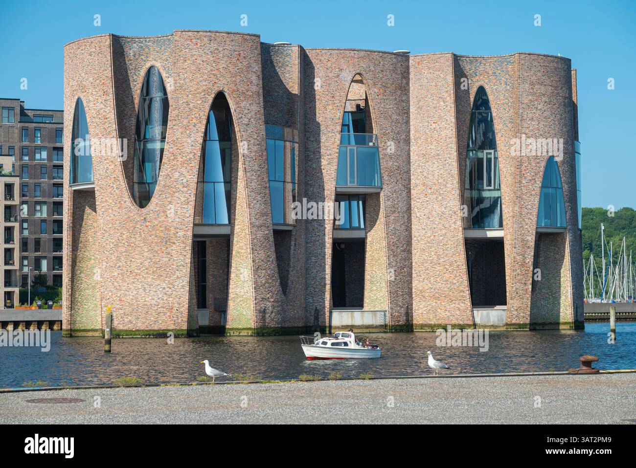 Vejle, Denmark - June 2. 2024: modern architecture apartment building ...