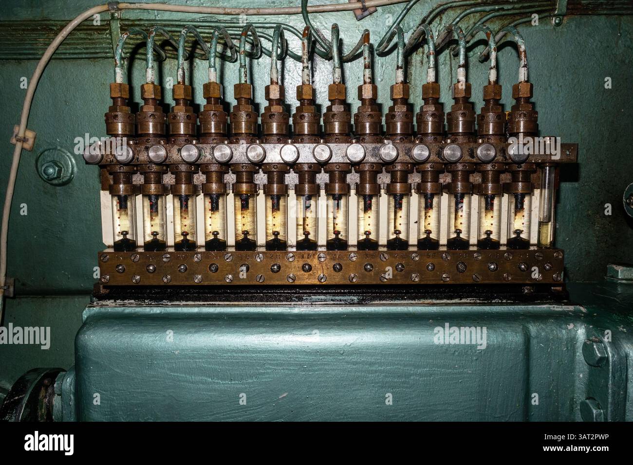 Ship engine room interior detail Stock Photo - Alamy