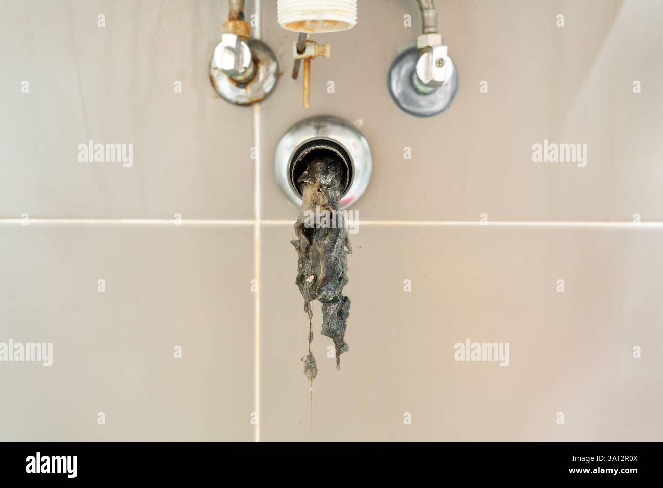Breaking blockage in sink pipe hi-res stock photography and images - Alamy