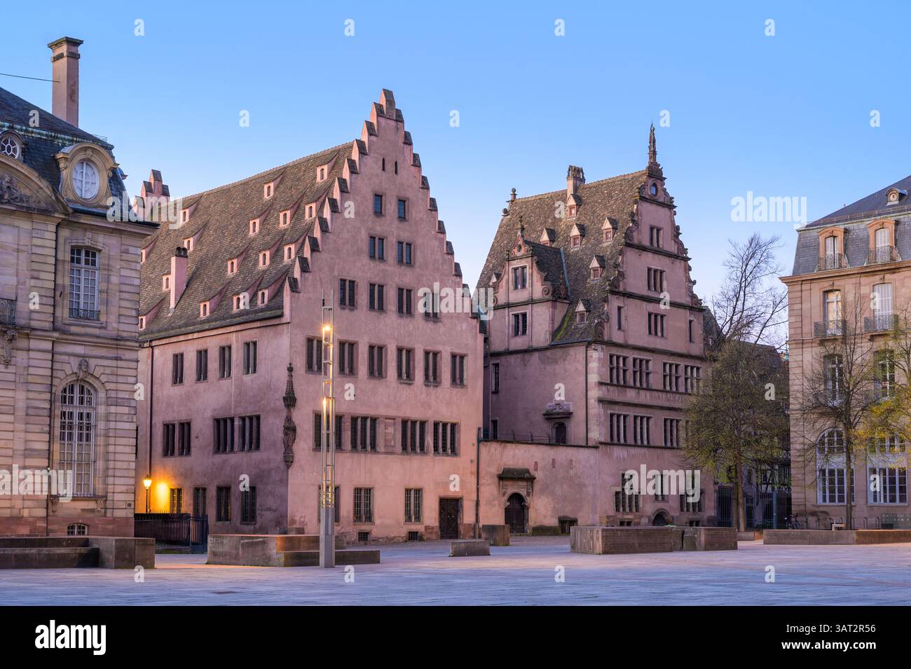 Striking historic buildings stand in the heart of Strasbourg, Alsace ...