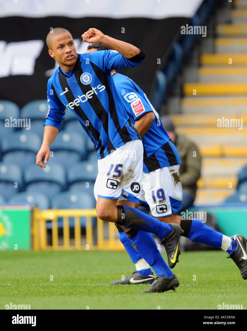 File photo dated 27-03-2010 of Rochdale's Joe Thompson celebrates after ...