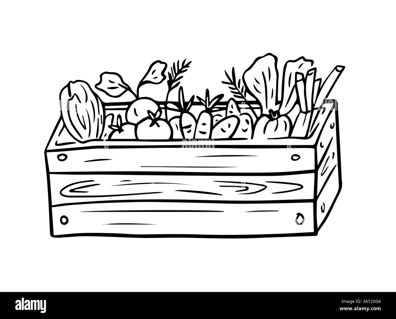 Box organic produce Black and White Stock Photos & Images - Alamy